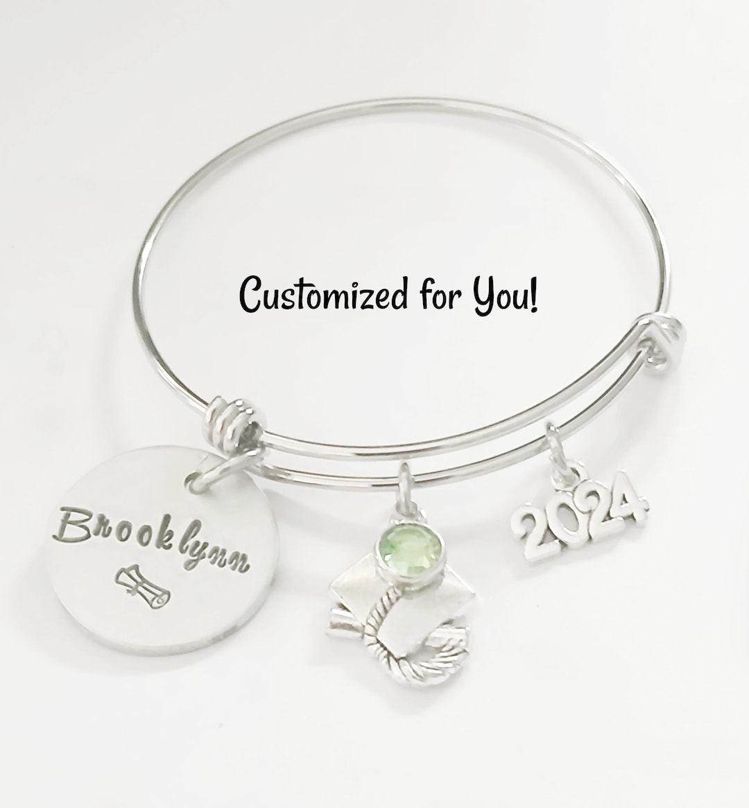 Custom Graduation Bracelet, Pre-k, Kindergarten Elementary Middle ...