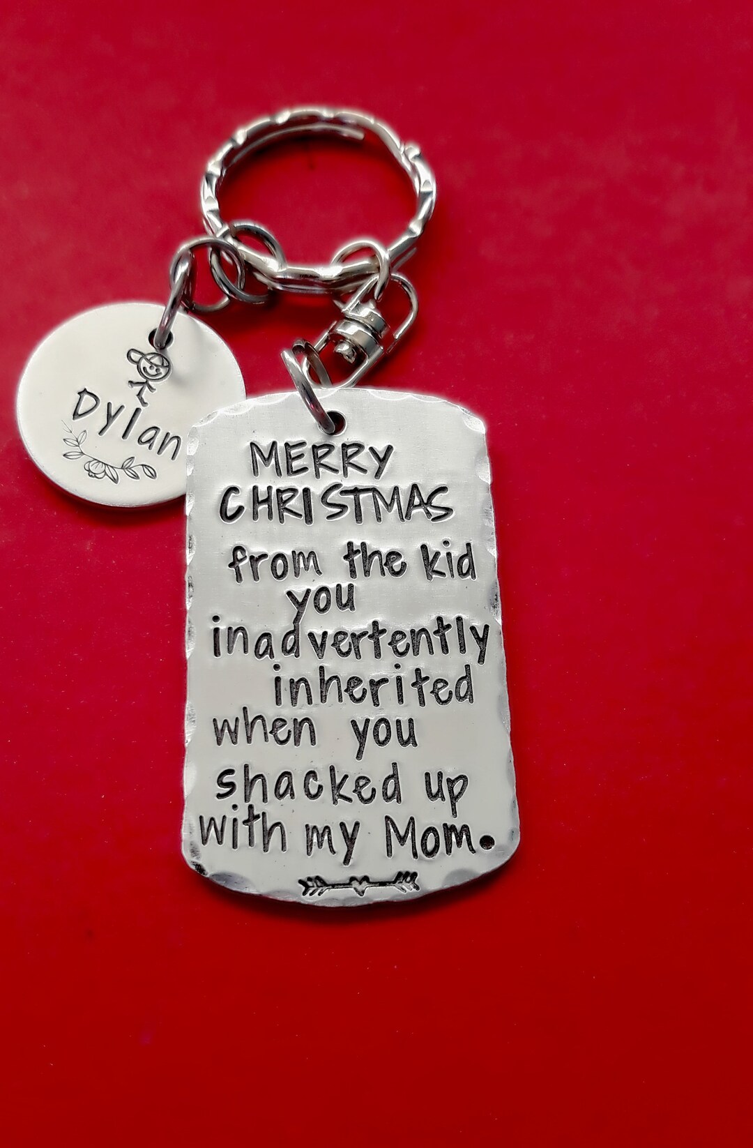Funny Father's Day Keychain, Christmas Gift for Mom's Boyfriend ...
