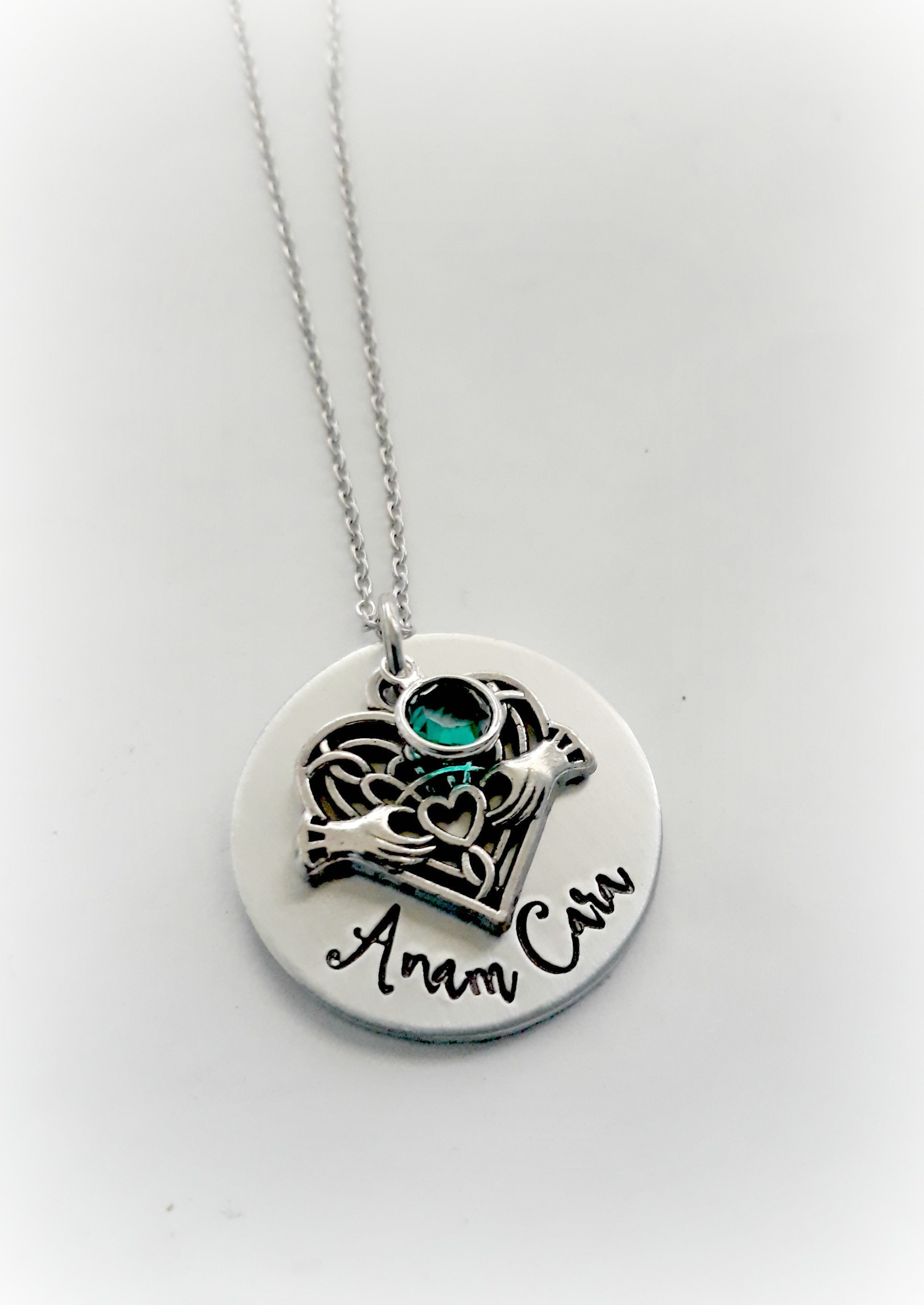 Anam Cara Necklace, Hand Stamped Celtic Soul Mate Necklace, Available ...