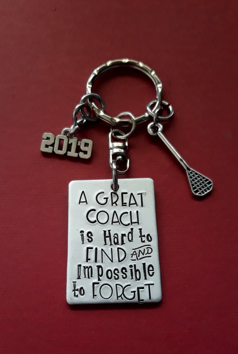 Personalized Coach Appreciation Keychain Hand Stamped Great | Etsy
