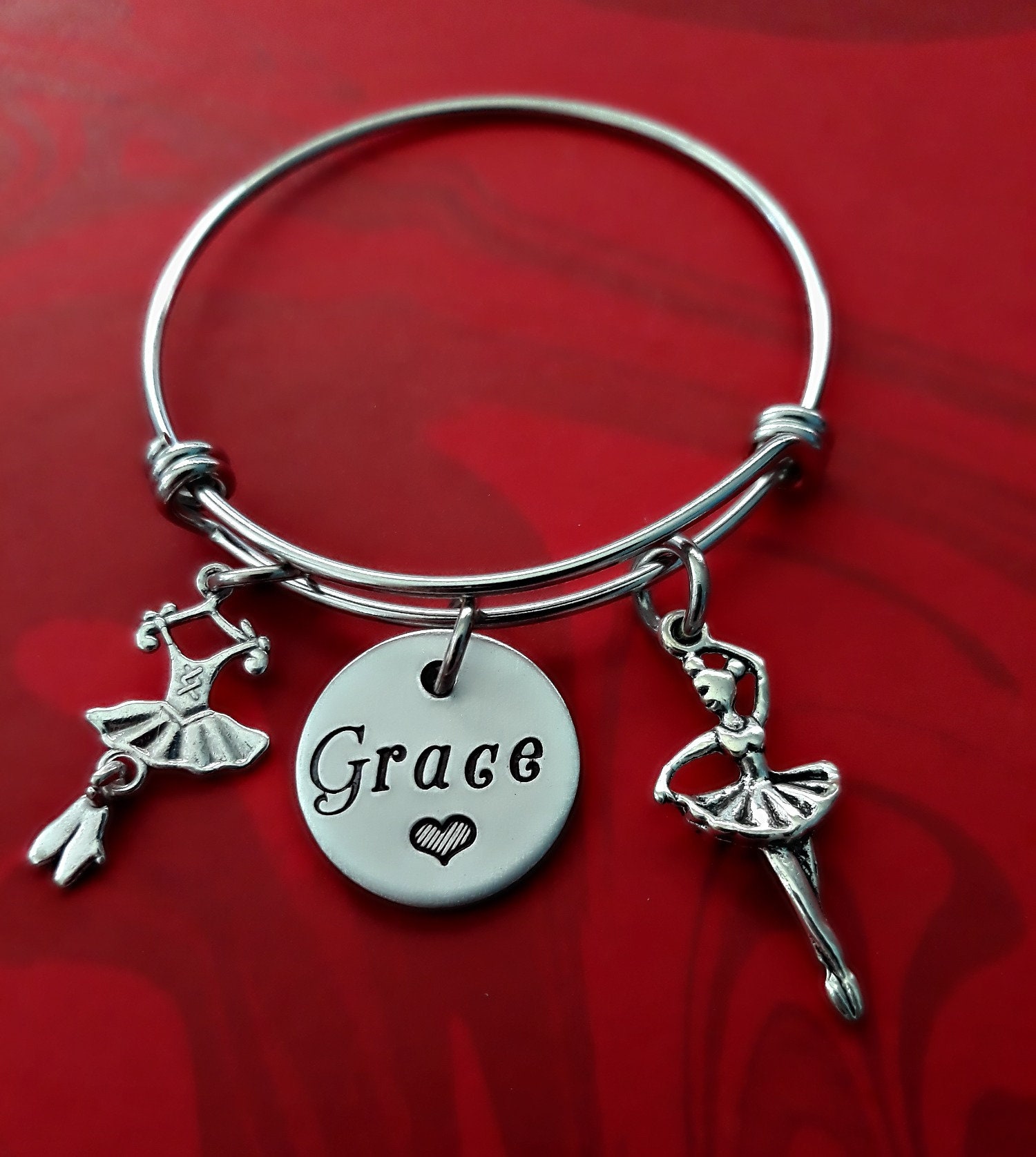 Personalized Dance Bracelet Dance Recital Gift Hand Stamped - Etsy