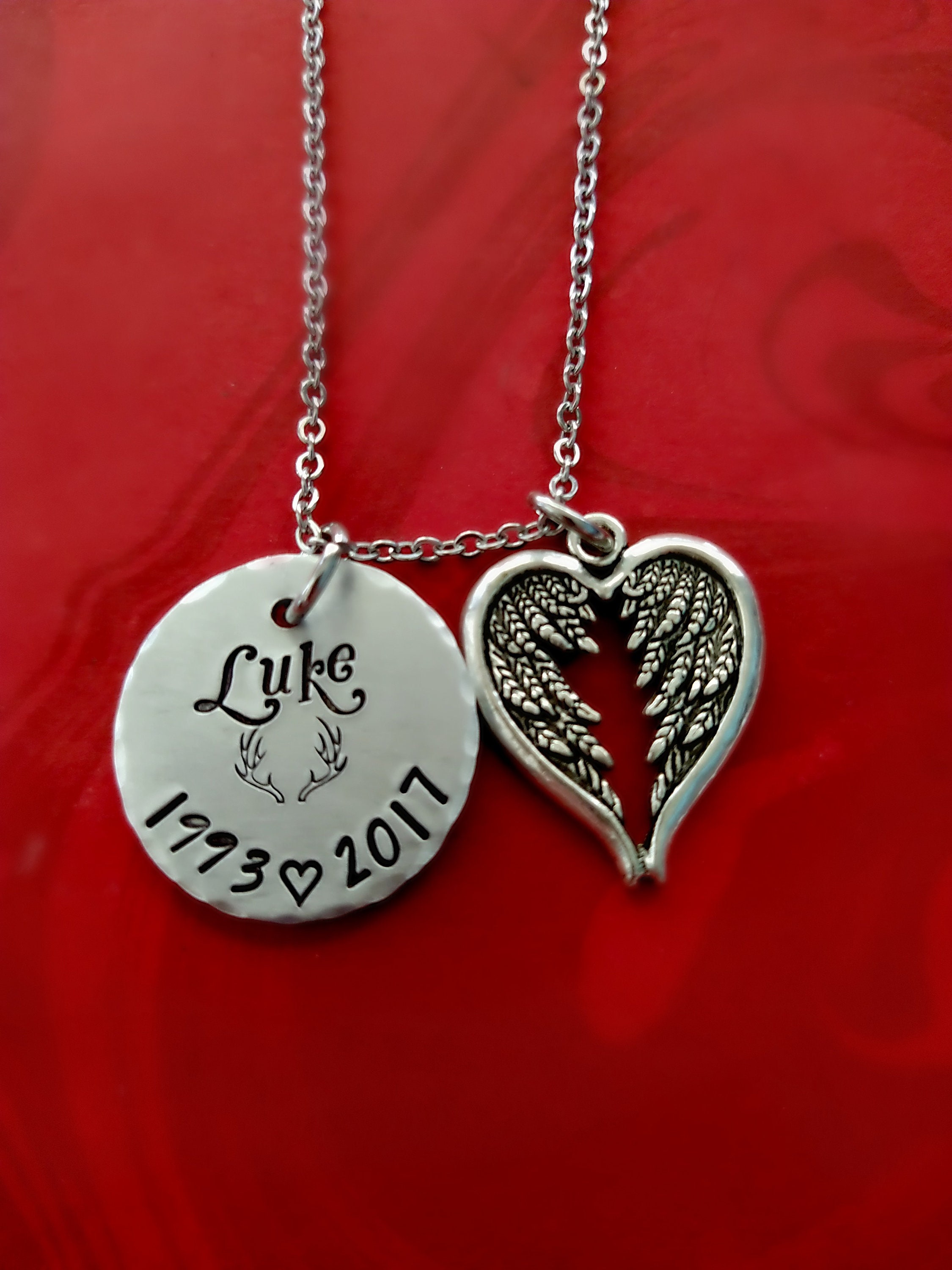 Memorial Necklace Sympathy Gift in Loving Memory Of | Etsy