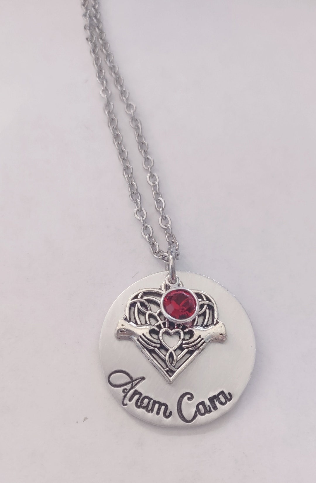 Anam Cara Necklace, Hand Stamped Celtic Soul Mate Necklace, Available ...