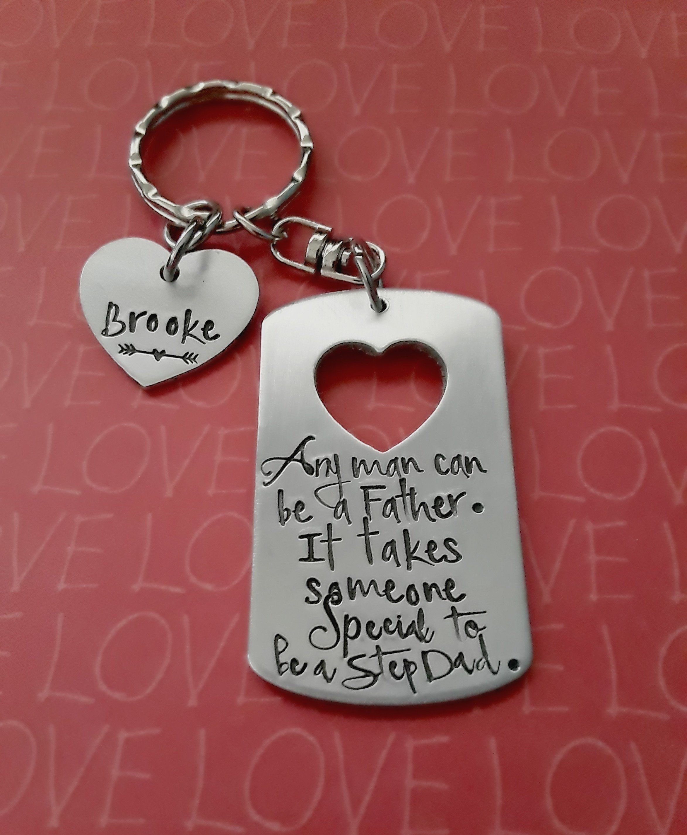 Step Dad Gift Father's Day Gift Step Dad Keychain | Etsy