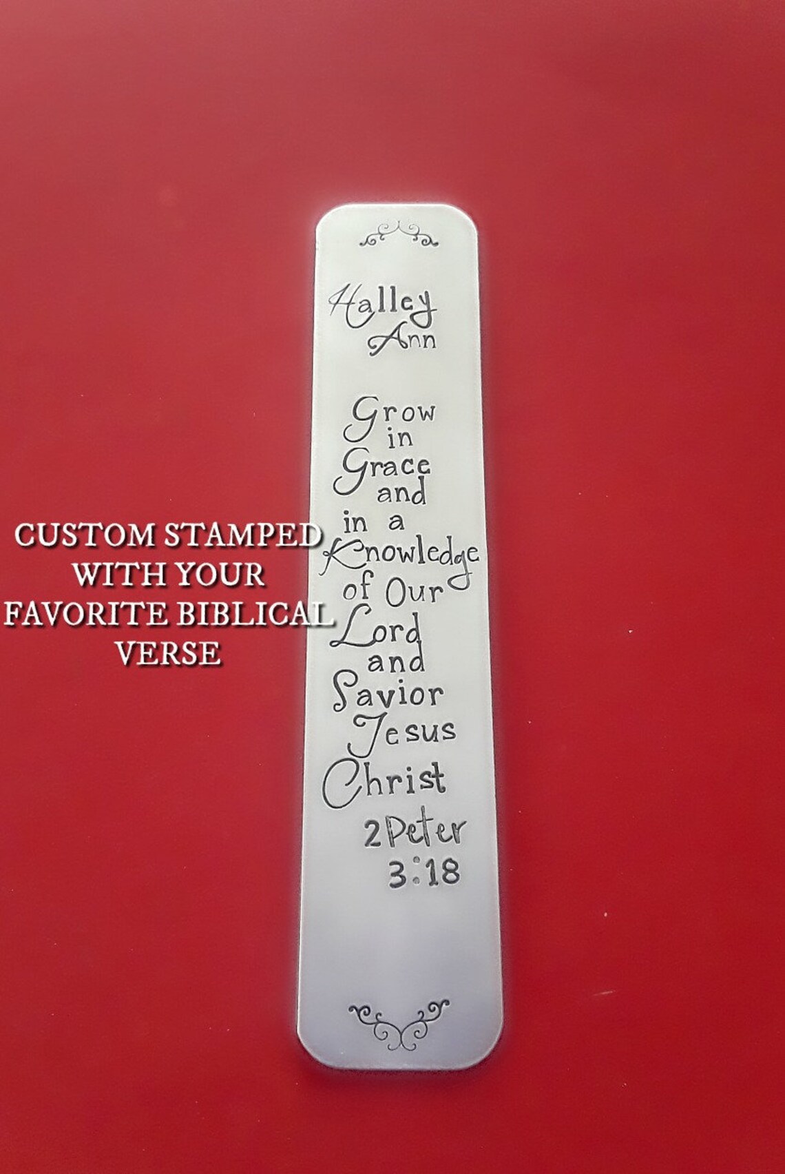Scripture Religious Bookmark Personalized Biblical Verse Book | Etsy