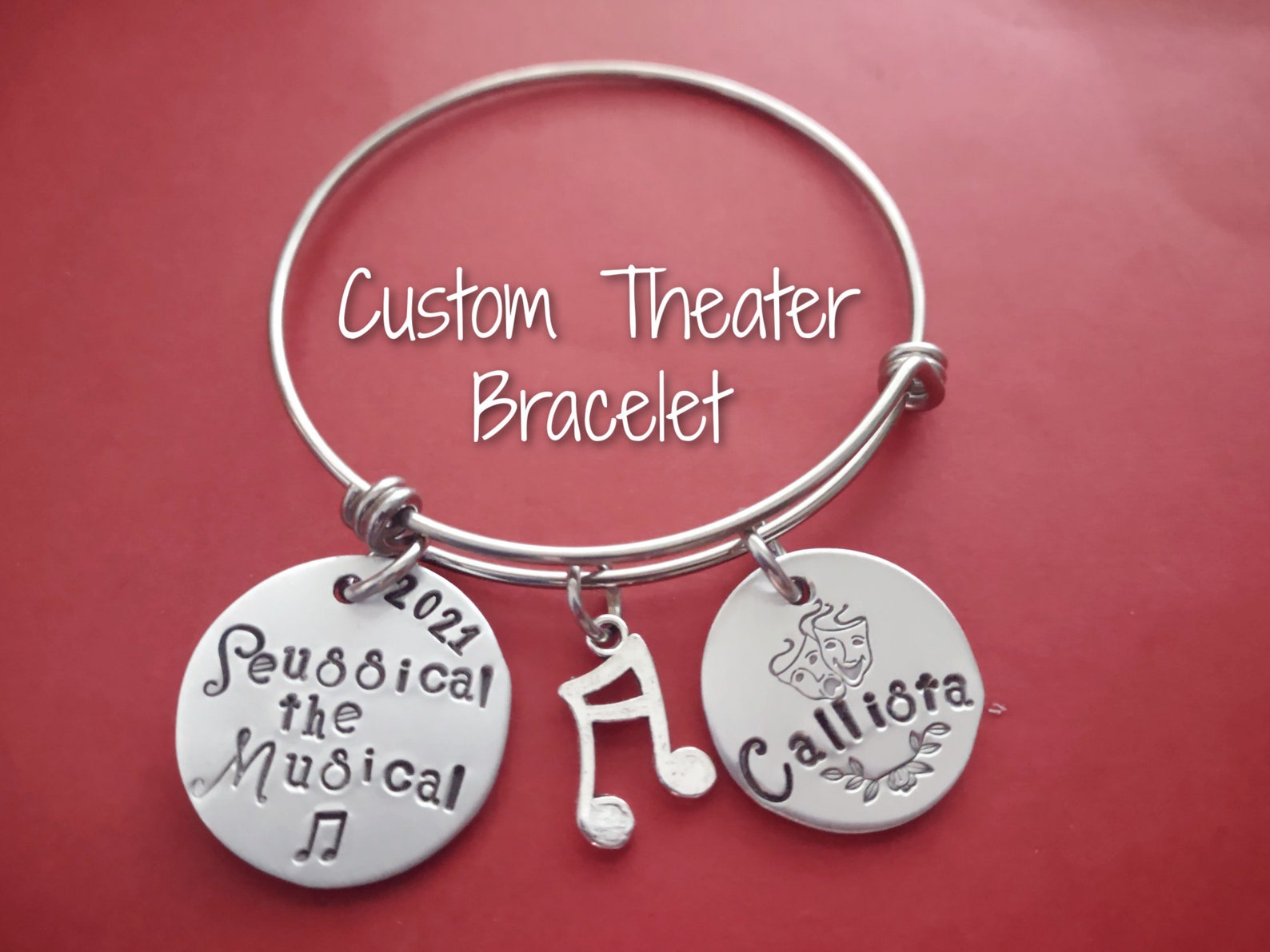 Custom Opening Night Play / Musical Production Gift, Theater Bracelet ...