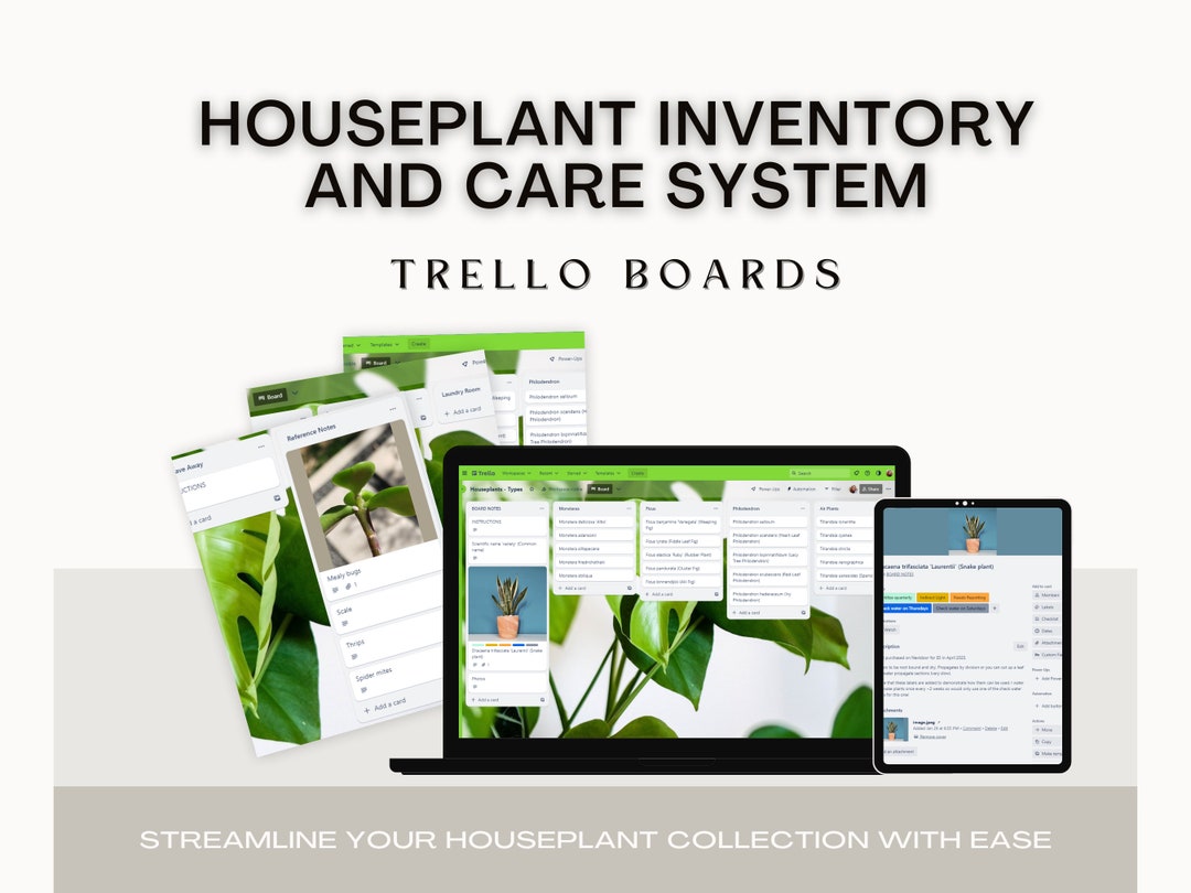 Plant Inventory System, Trello Board, Digital Download, Plant Tracker ...