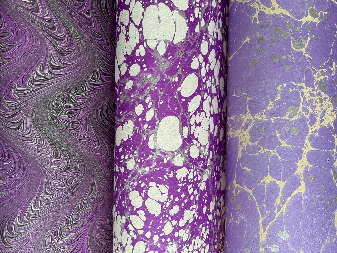 Hand Marbled Heavyweight Paper, 19" X 25", Softcover Material for ...