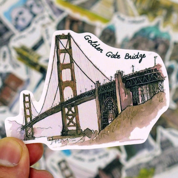 Stickers the Golden Gate Bridge - Etsy