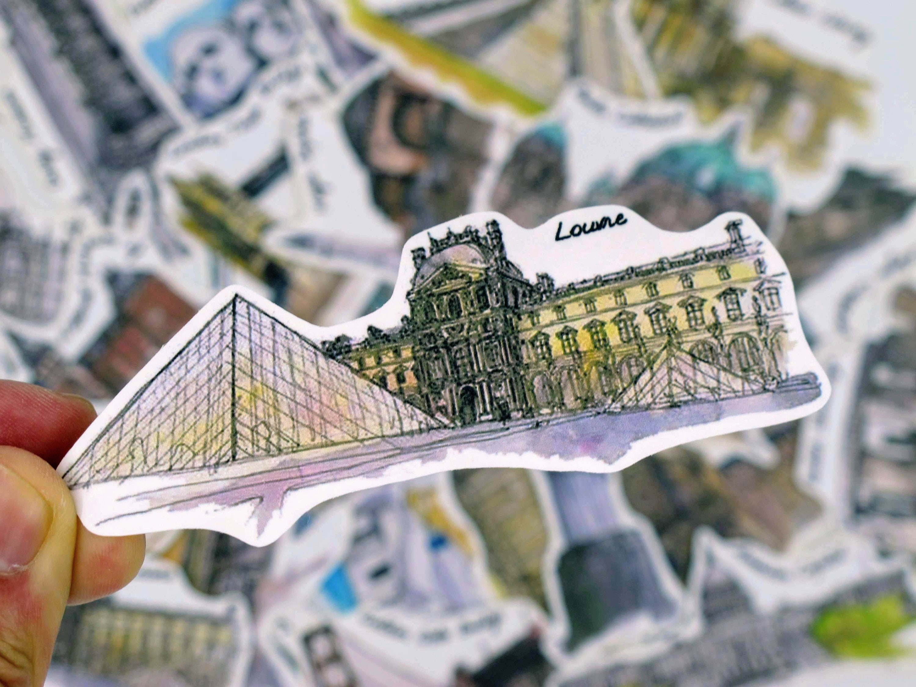 Notebook Stickers Louvre - Etsy Hong Kong