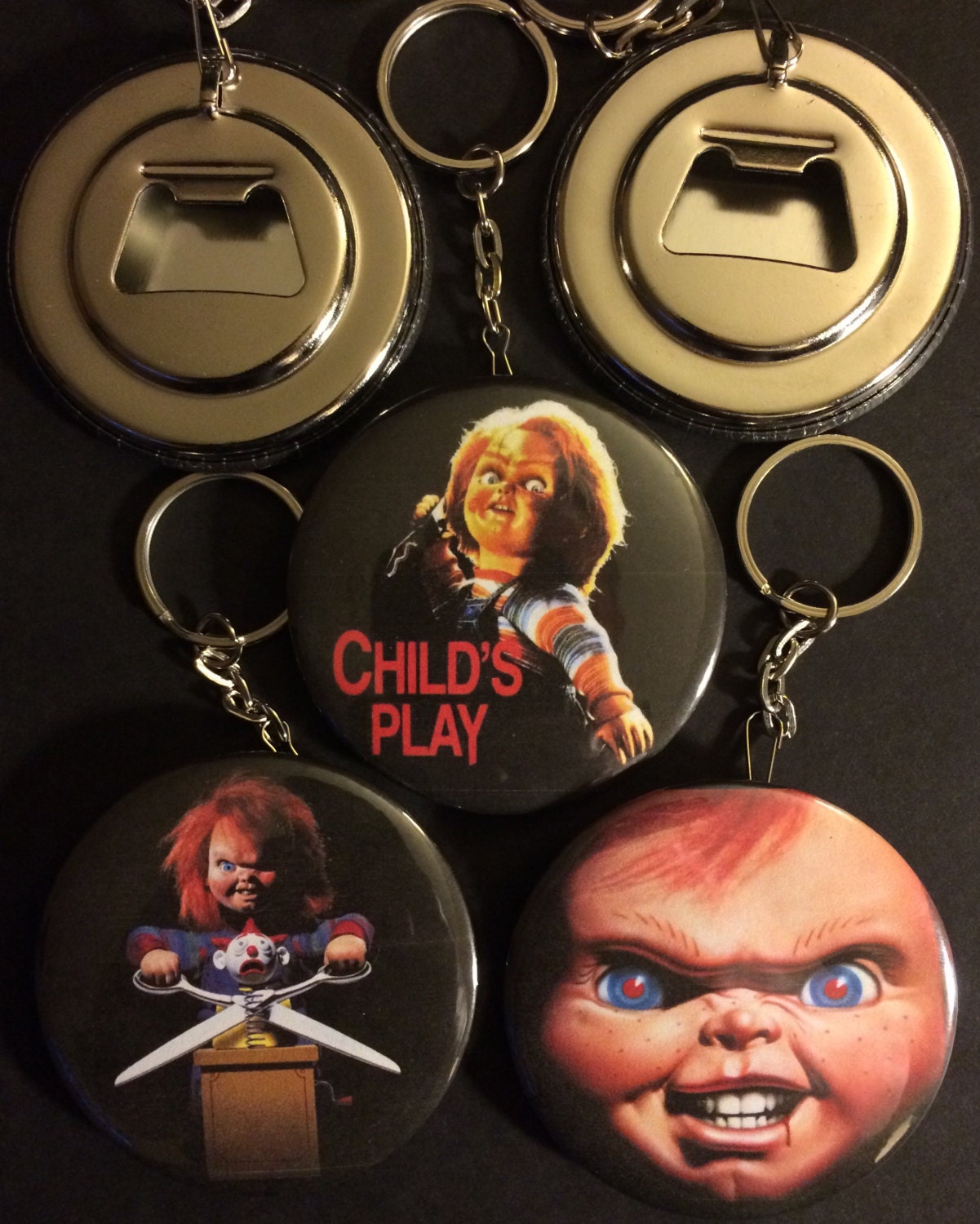 Horror Button Keychain W/ Bottle Opener Backs - Etsy