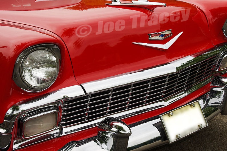 1956 Red Chevrolet, Classic Cars, Automotive Decor, Automobile ...