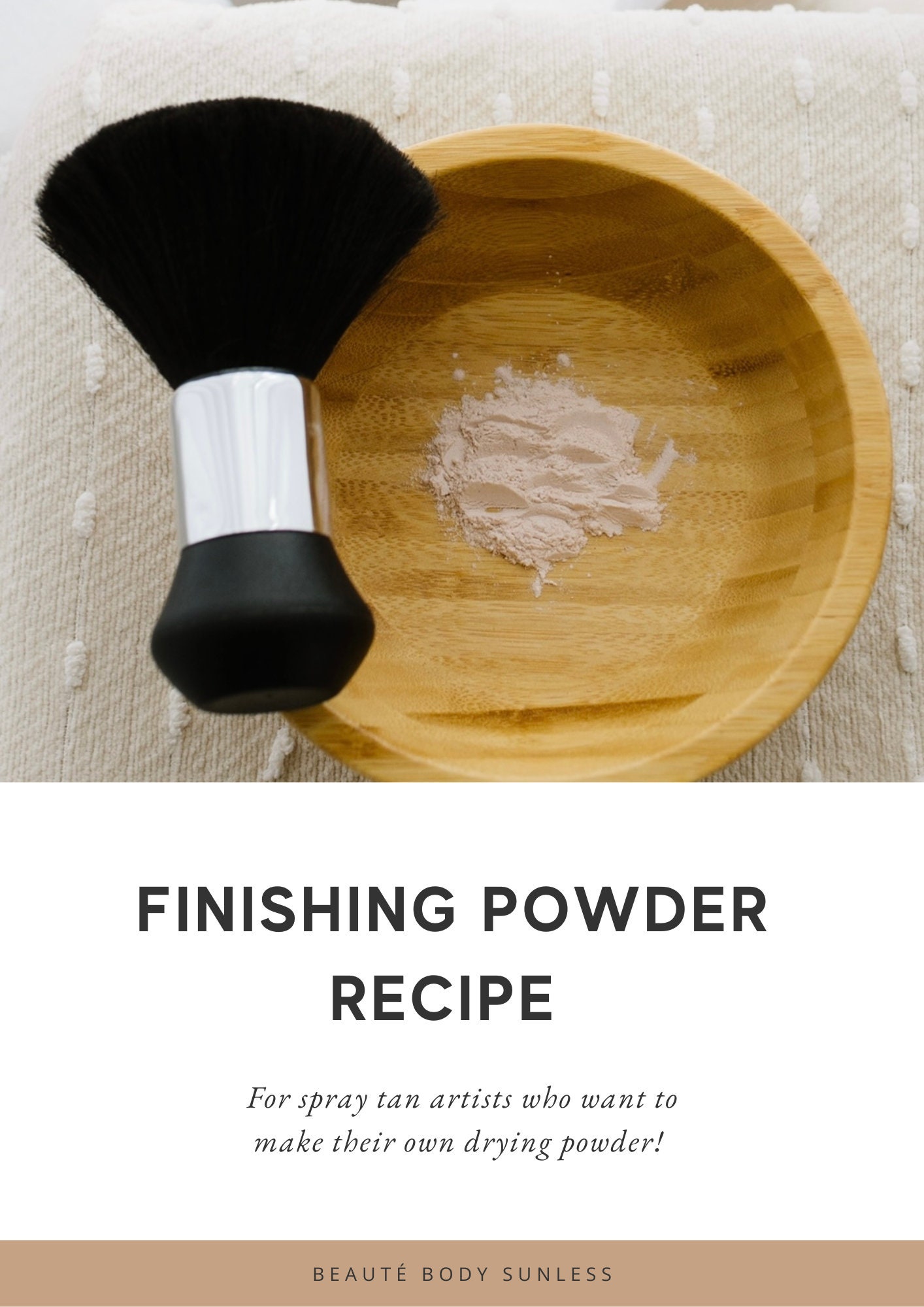 Finishing Powder Recipe Spray Tan Artist DIY - Etsy