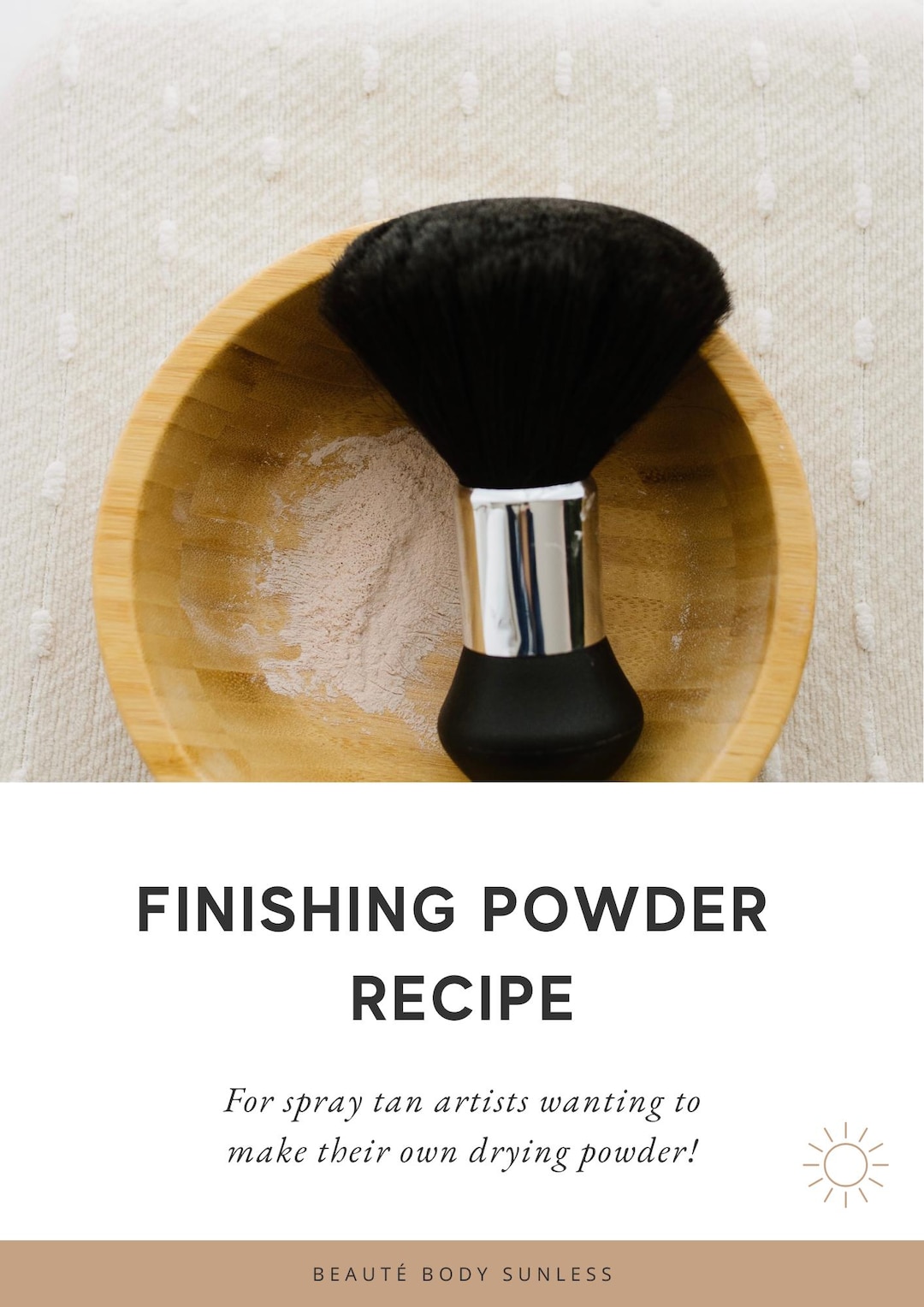 Finishing Powder Recipe | Spray Tan Artist DIY | Spray Tan Recipe ...