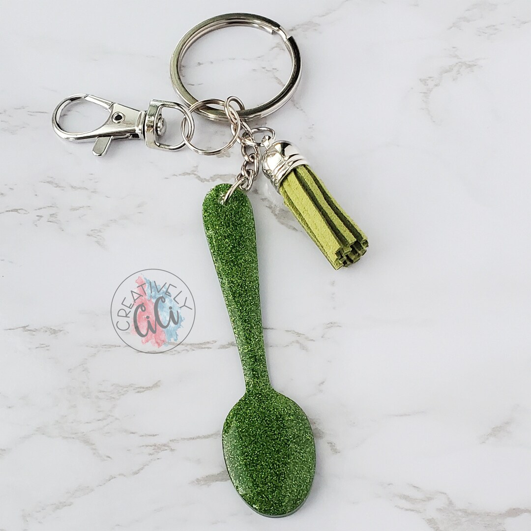 Spoon Keychain, Glitter Spoon, Spoon Keyring, Spoon Theory Keychain ...