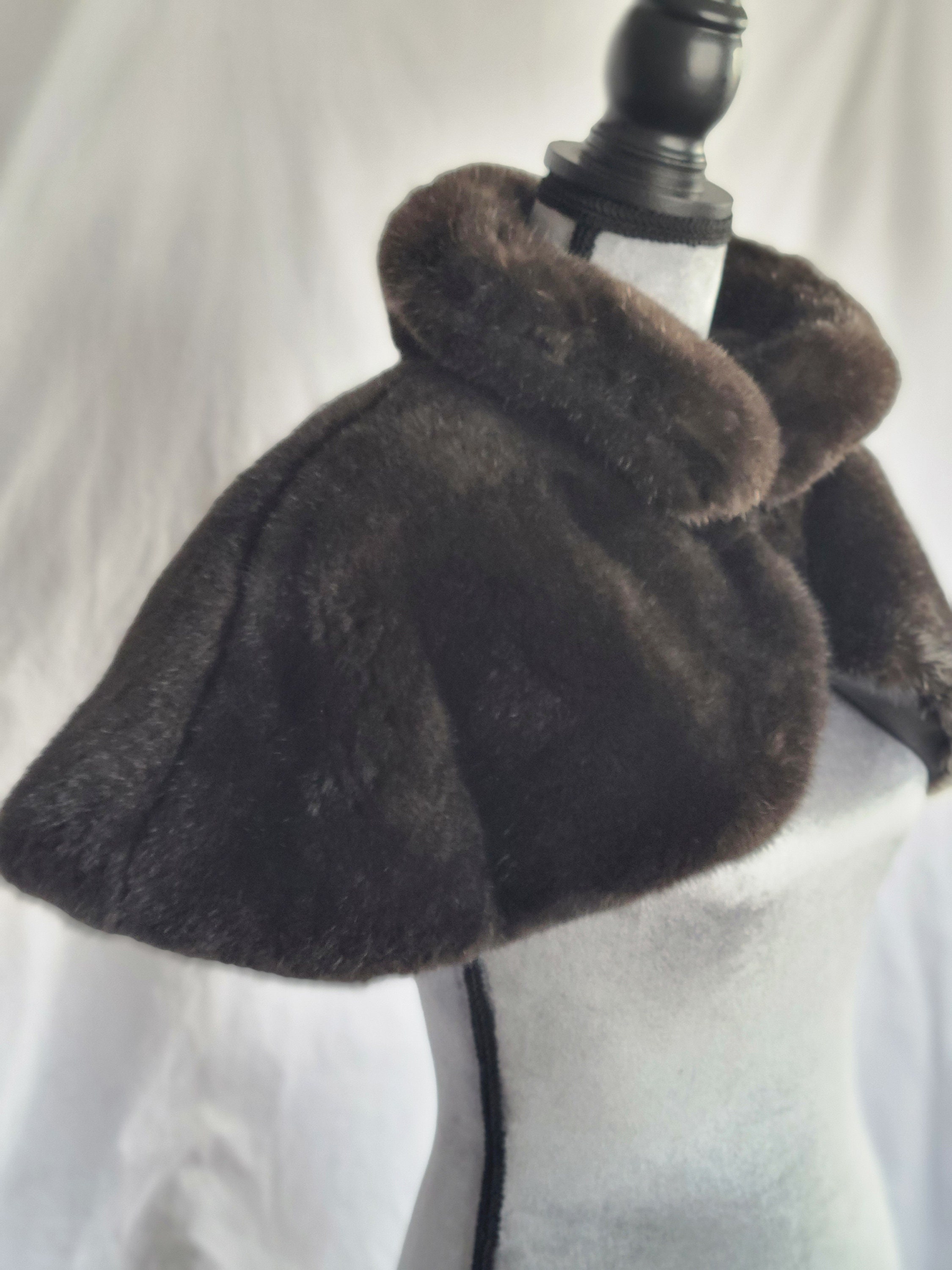 Sea Otter Fur Capelet 1940's Style Reversable Women's Size Large 12/14 ...