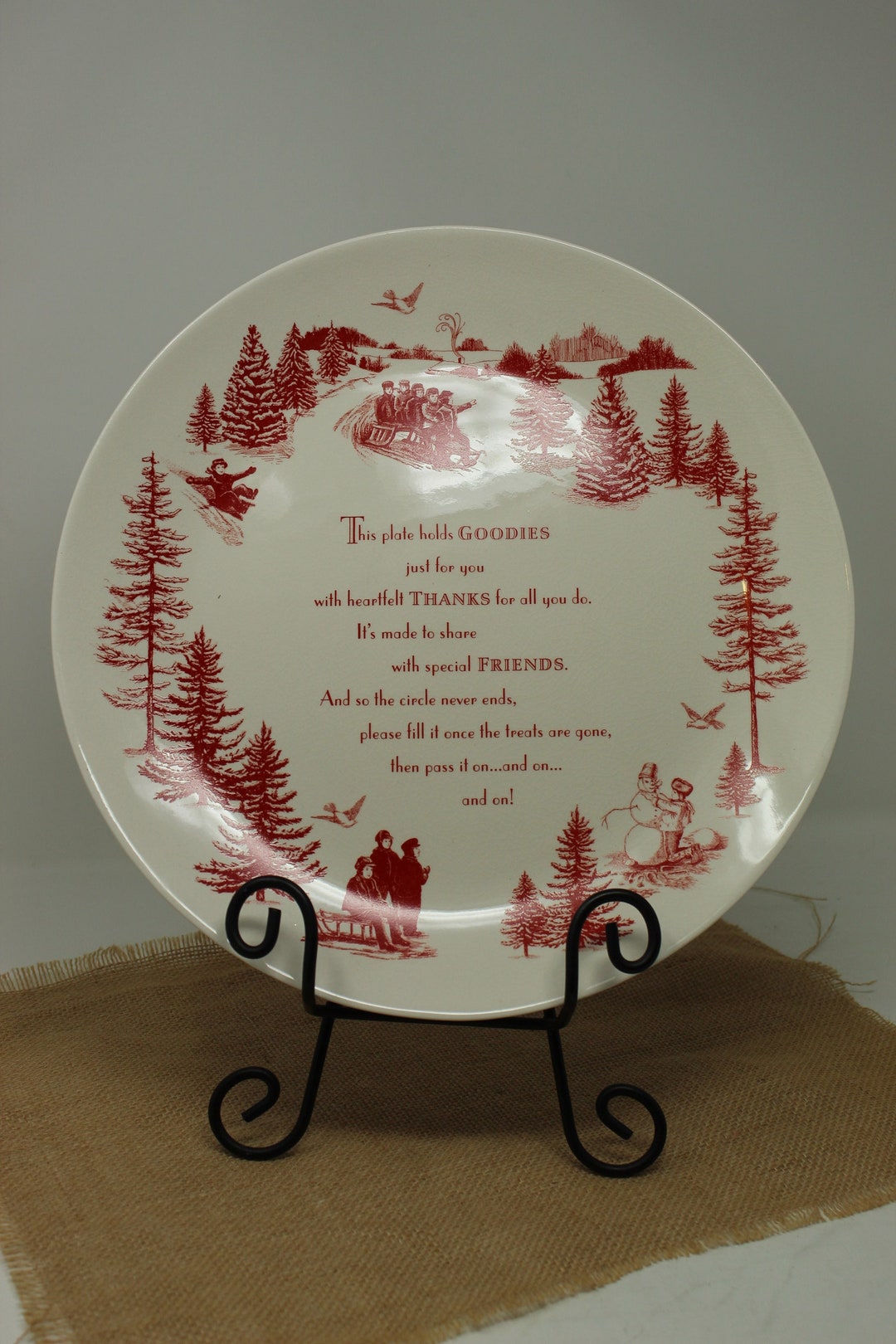 Vintage Ceramic Platter Plate Hallmark the Friendship Plate - Etsy