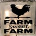 Farm Sweet Farm Etched Glass Light Box, Country Decor, Rooster Light ...