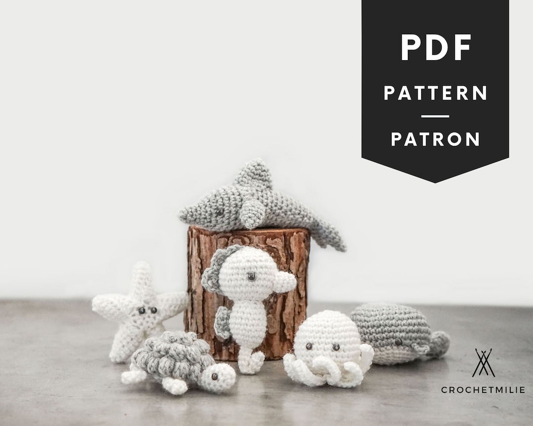 PATRON animaux au CROCHET - Ensemble de 6 patrons -Les animaux de la ...