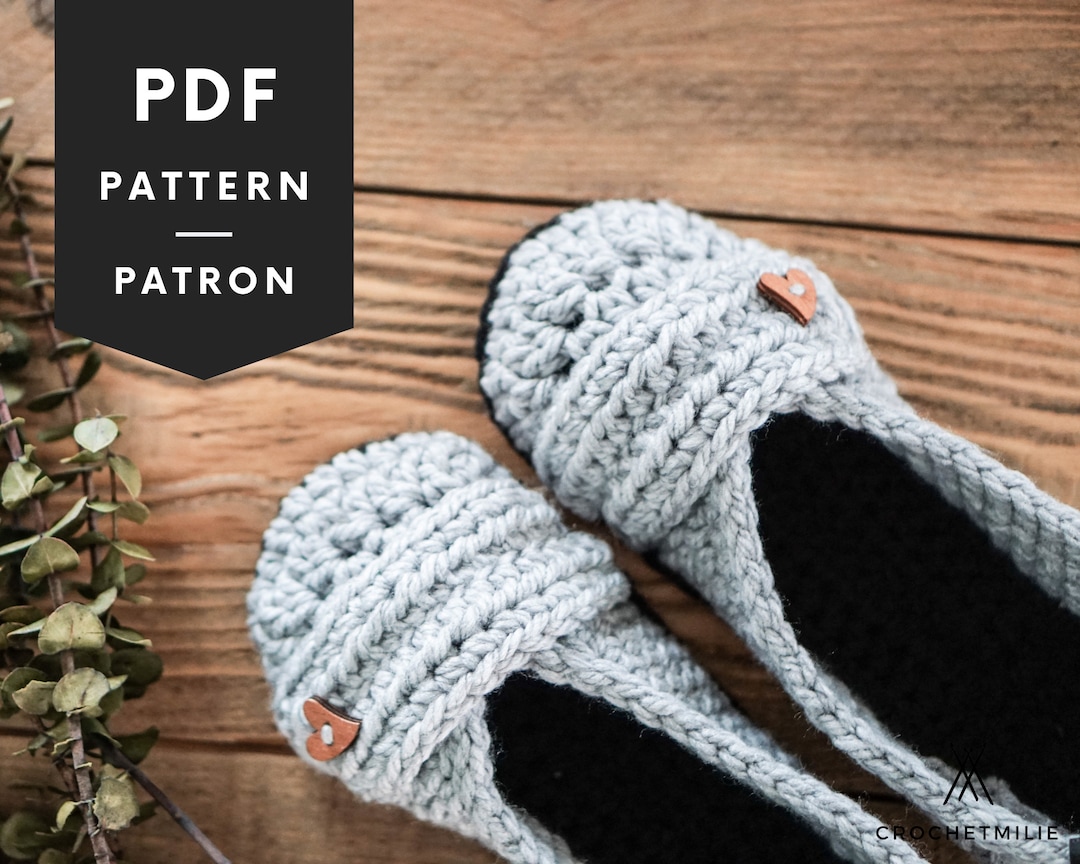 Crochet Ballerina Slippers Pattern: Women's Cozy Home Shoes (PDF ...