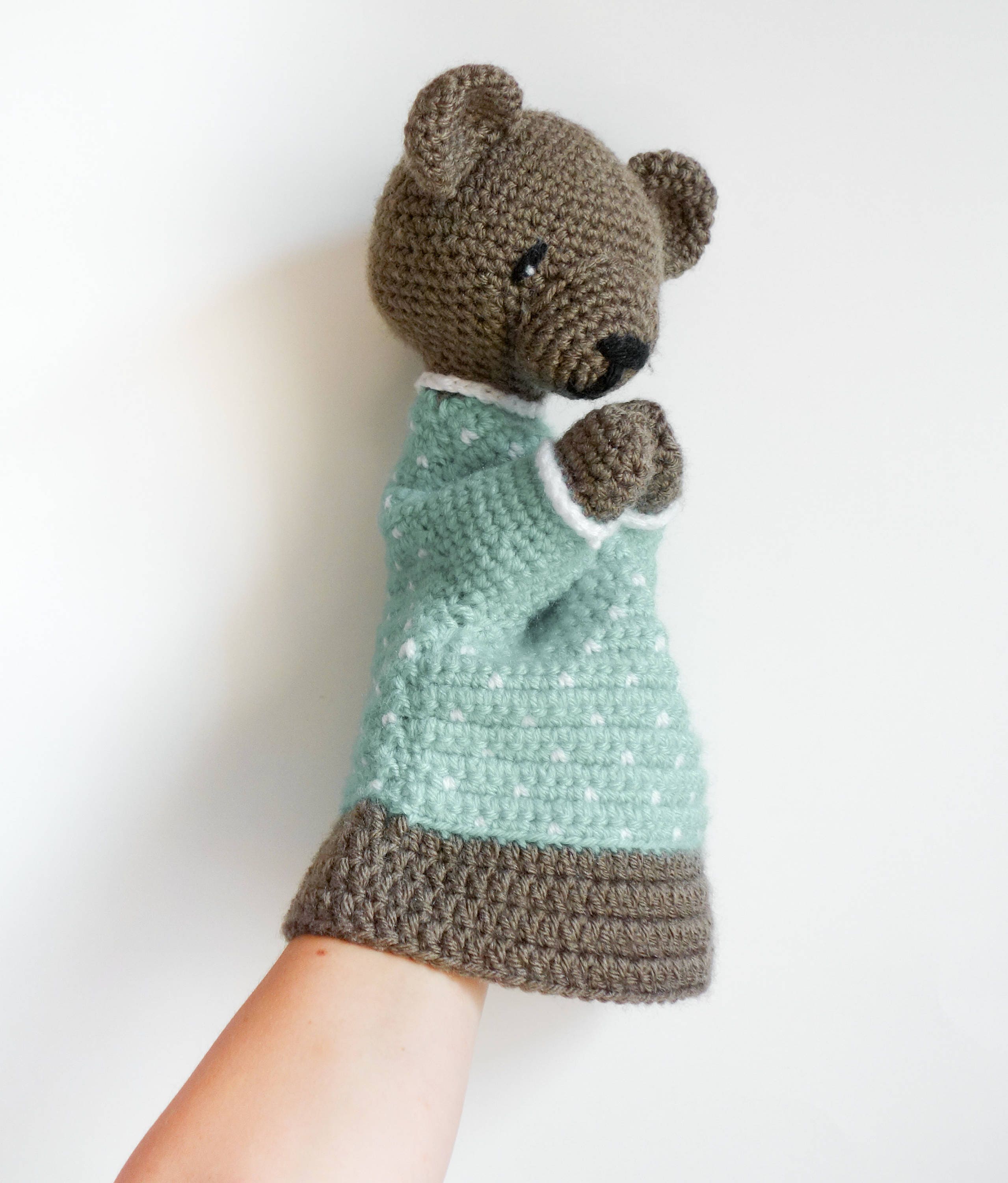 Crochet Bear Hand Puppet PATTERN: Teddy Amigurumi (PDF Download) - Etsy