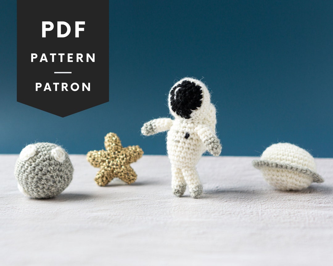 Crochet Astronaut Pattern, Amigurumi Space Theme Planet and Stars - Etsy