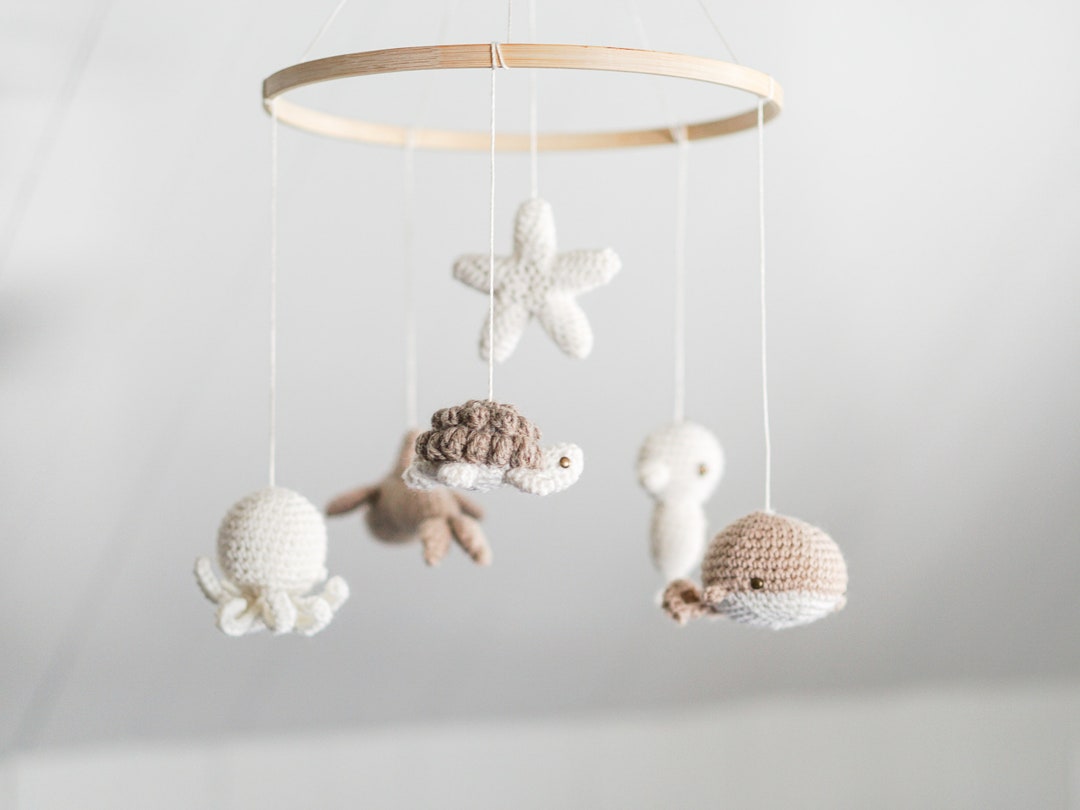 Ocean Animals Crochet Baby Mobile, Dolphin and Whale Mobile, Sea Theme ...