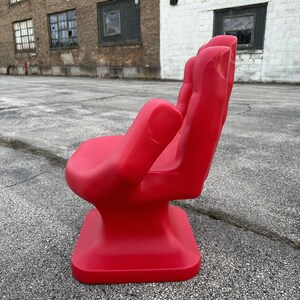 Red RIGHT Hand Shaped Chair 32 Tall Adult Size 70's - Etsy