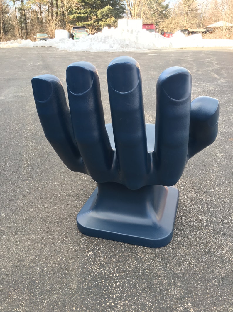 Navy Blue LEFT Hand Shaped Chair 32 tall adult size | Etsy