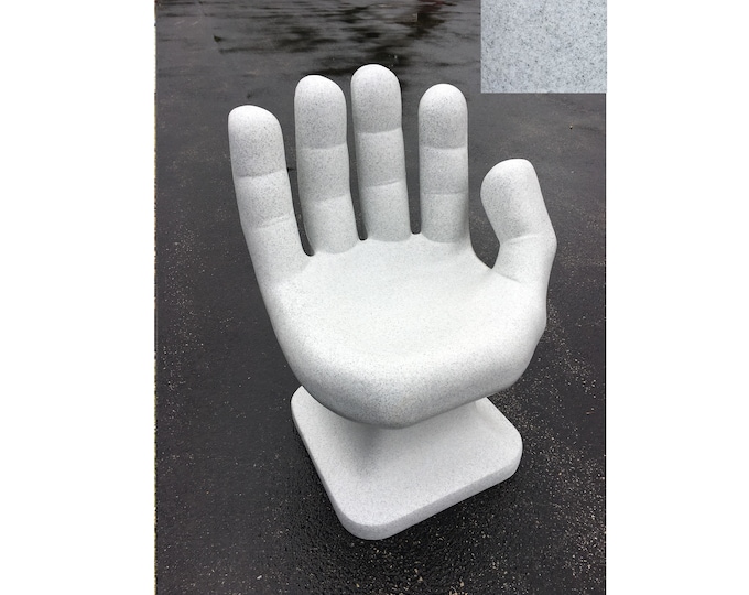 Faux Granite White RIGHT Hand Shaped Chair 32" Tall Adult Size 70's ...