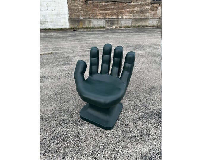Dark Green LEFT Hand Shaped Chair 32" Tall Adult Size 70's Retro EAMES ...