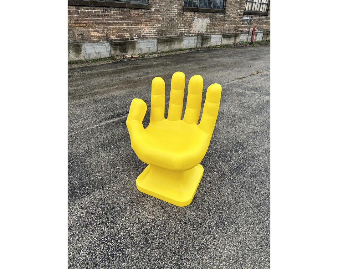 Yellow LEFT Hand Shaped Chair 32" Tall Adult Size 70's Retro EAMES ...