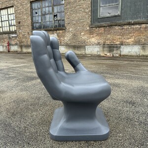 Dark Gray RIGHT Hand Shaped Chair 32" Tall Adult Size 70's Retro EAMES ...