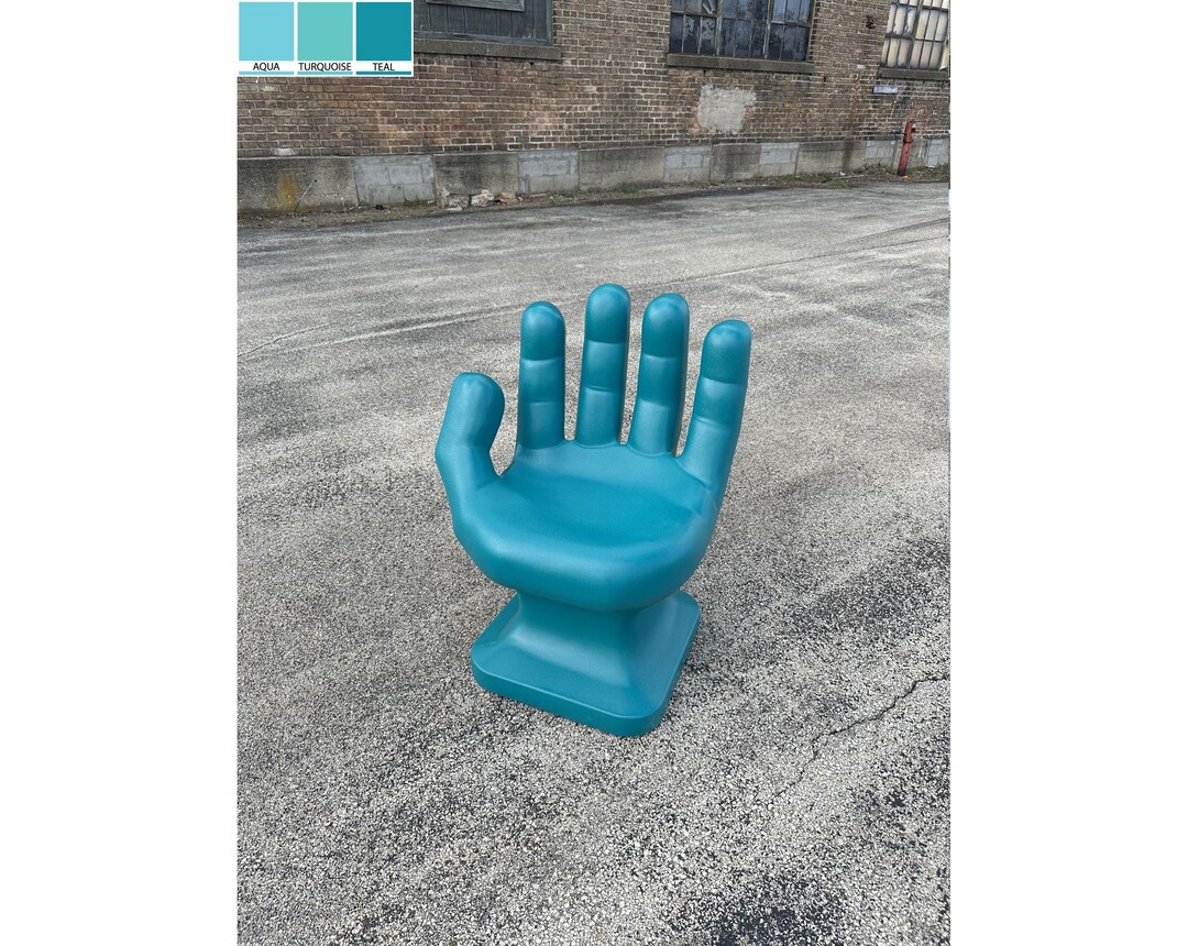 Dark Teal LEFT Hand Shaped Chair 32" Tall Adult Size 70's Retro EAMES ...