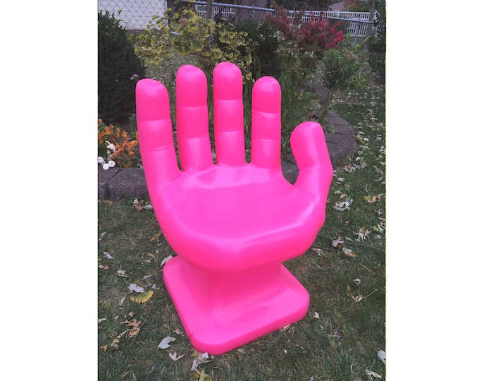Neon Pink RIGHT Hand Shaped Chair 32 Tall Adult Size - Etsy