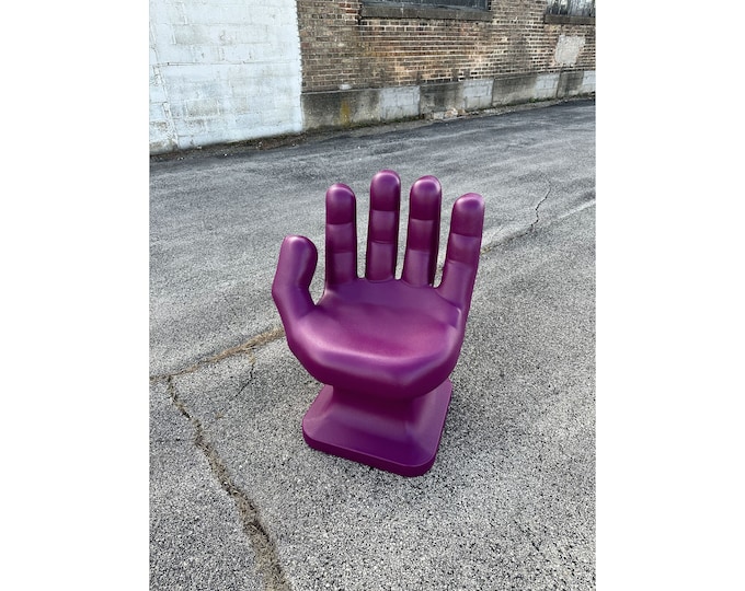 Red RIGHT Hand Shaped Chair 32 Tall Adult Size 70's Retro EAMES Icarly ...