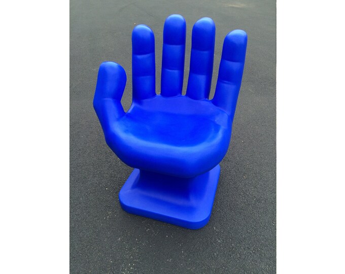 Cobalt Blue LEFT Hand Shaped Chair 32" Tall Adult Size 70's Retro EAMES ...