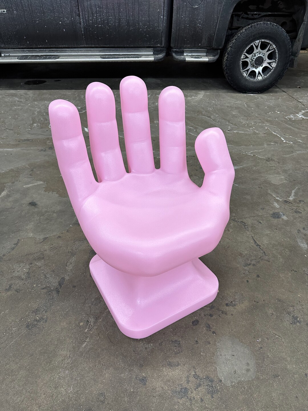 Pastel Pink RIGHT Hand Shaped Chair 32 Tall Adult Size 70's Retro EAMES ...