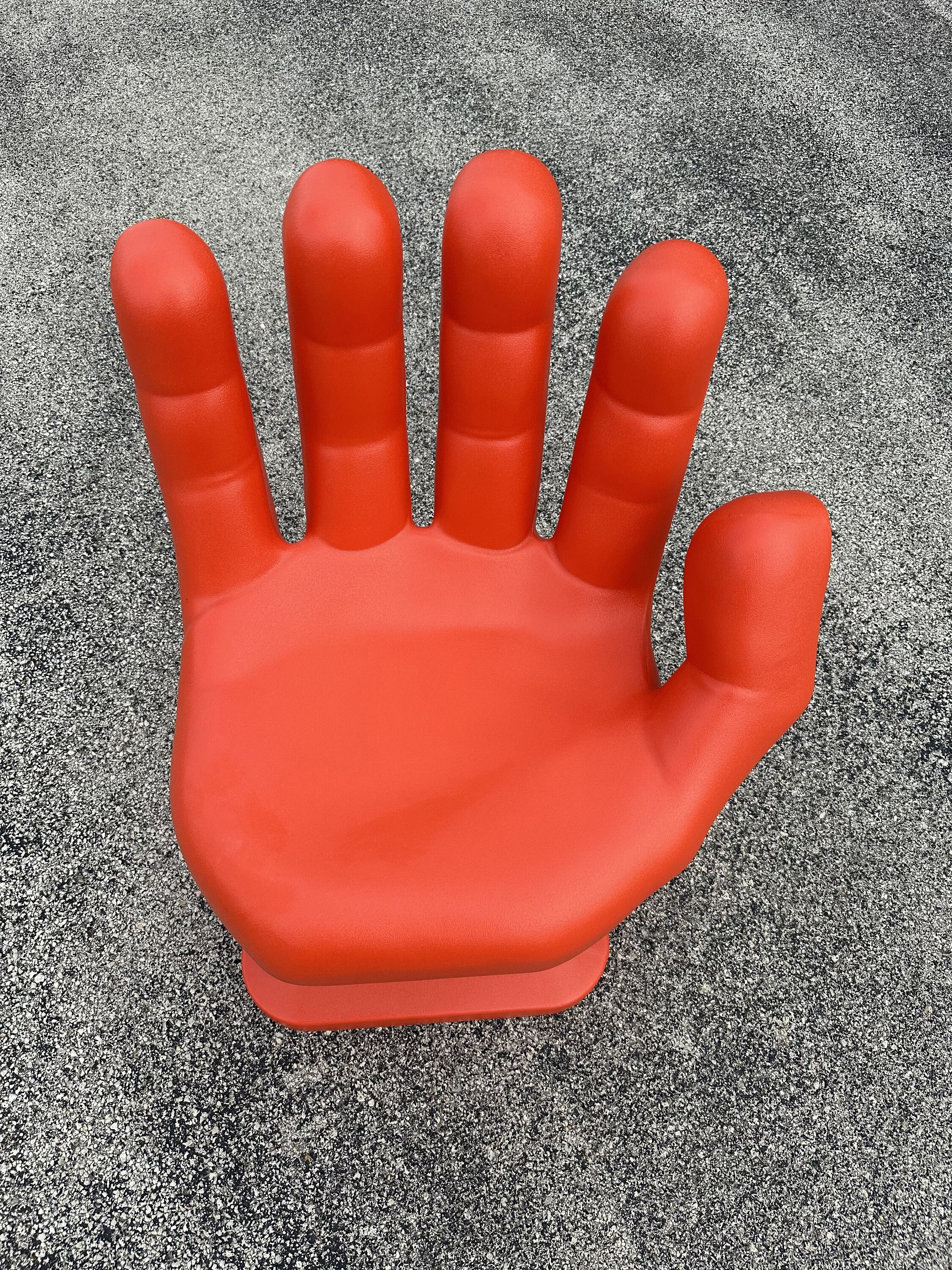 Dark Orange RIGHT Hand Shaped Chair 32" Tall Adult Size 70's Retro ...