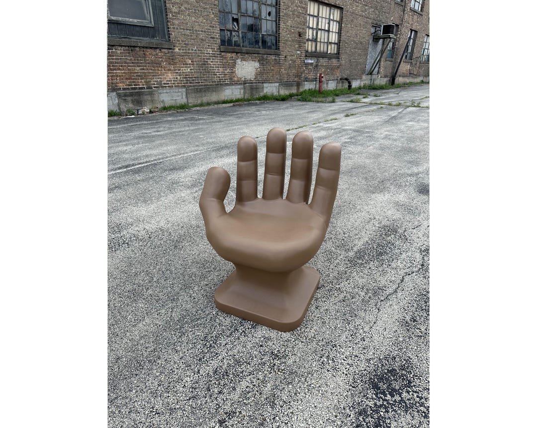 Light Brown / Tan LEFT Hand Shaped Chair 32" Tall Adult Size 70's Retro ...