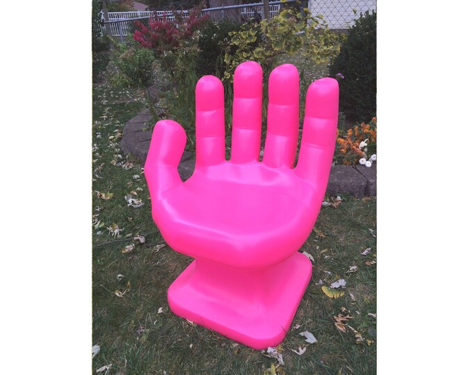 Neon Pink LEFT Hand Shaped Chair 32 Tall Adult Size - Etsy