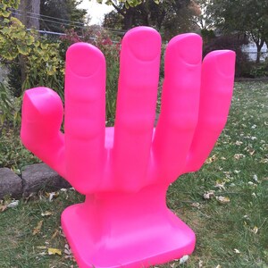 Neon Pink RIGHT Hand Shaped Chair 32 Tall Adult Size - Etsy
