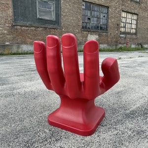 Dark Red LEFT Hand Shaped Chair 32 Tall Adult Size 70's Retro EAMES ...