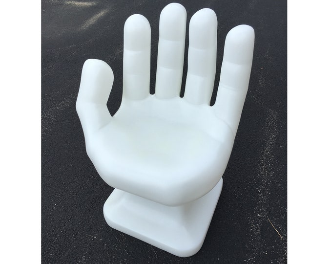 White LEFT Hand Shaped Chair 32" Tall Adult Size 70's Retro EAMES ...