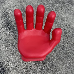 Red RIGHT Hand Shaped Chair 32" Tall Adult Size 70's Retro EAMES Icarly ...