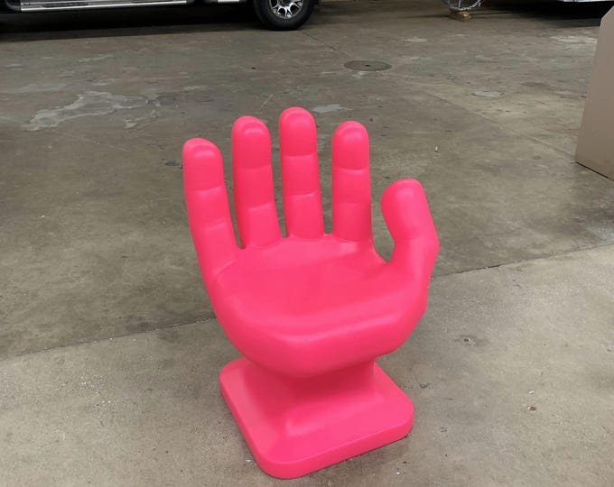 Neon Pink RIGHT Hand Shaped Chair 32" Tall Adult Size 70's Retro EAMES ...