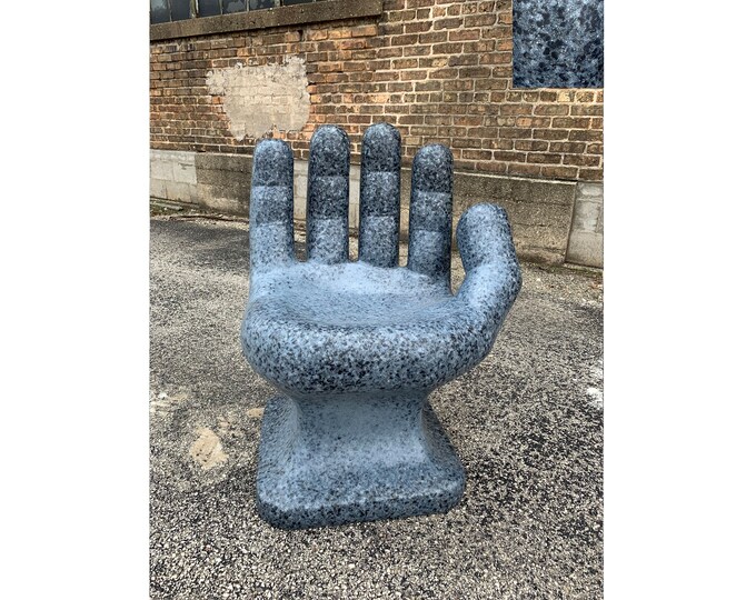 Granite/terrazzo Gray & Black RIGHT Hand Shaped Chair 32" Tall Adult ...