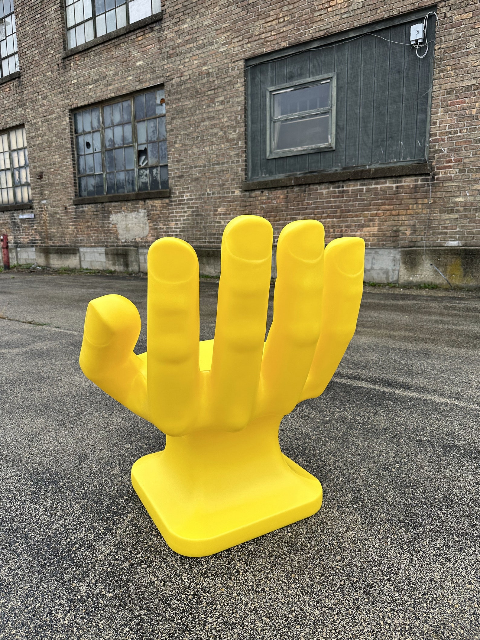 Yellow RIGHT Hand Shaped Chair 32" Tall Adult Size 70's Retro EAMES ...
