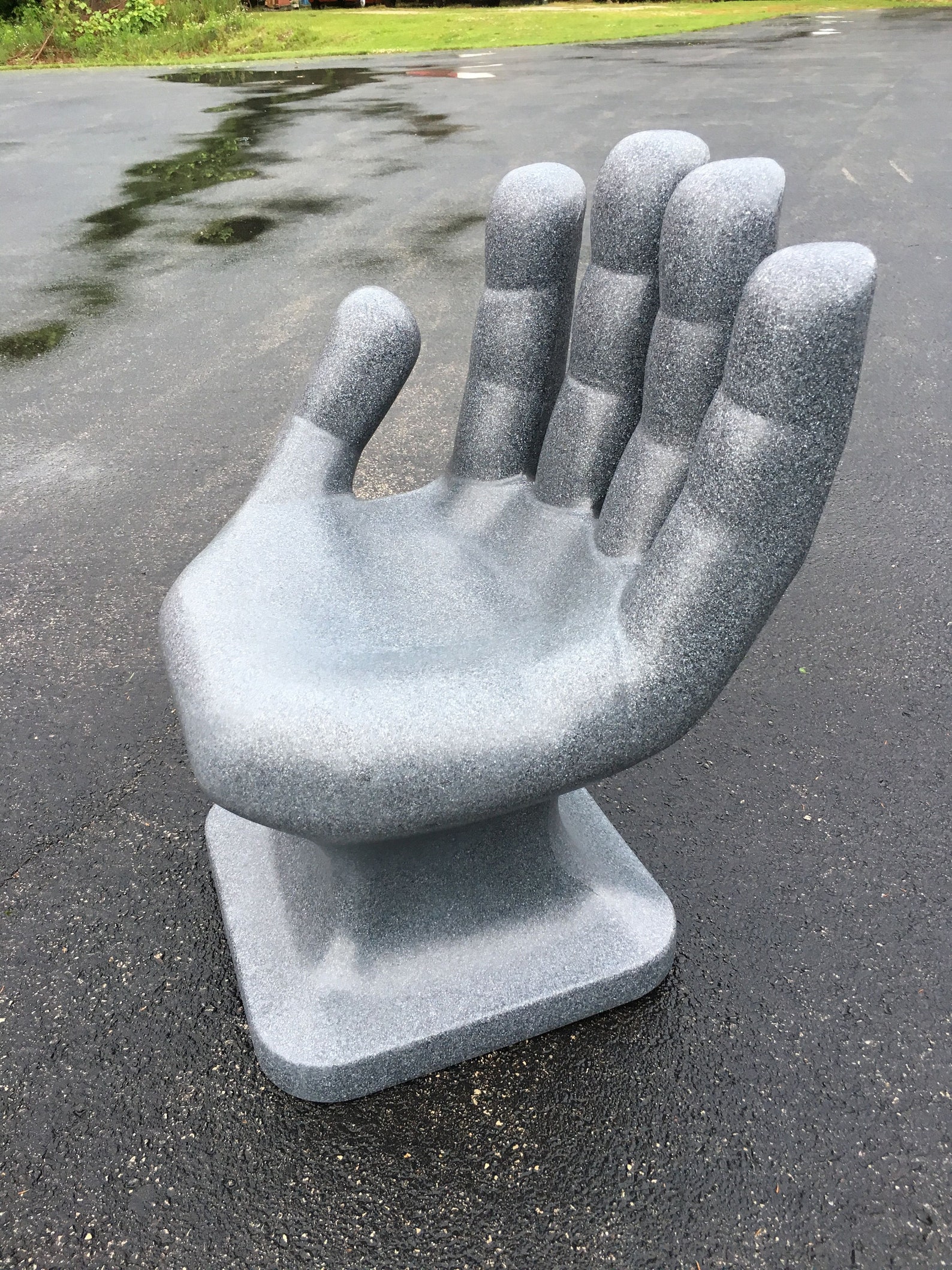 Faux Granite Dark Gray LEFT Hand Shaped Chair 32 Tall - Etsy