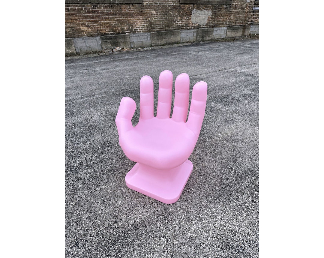 Cotton Candy Pink LEFT Hand Shaped Chair 32 Tall Adult Size 70's Retro ...